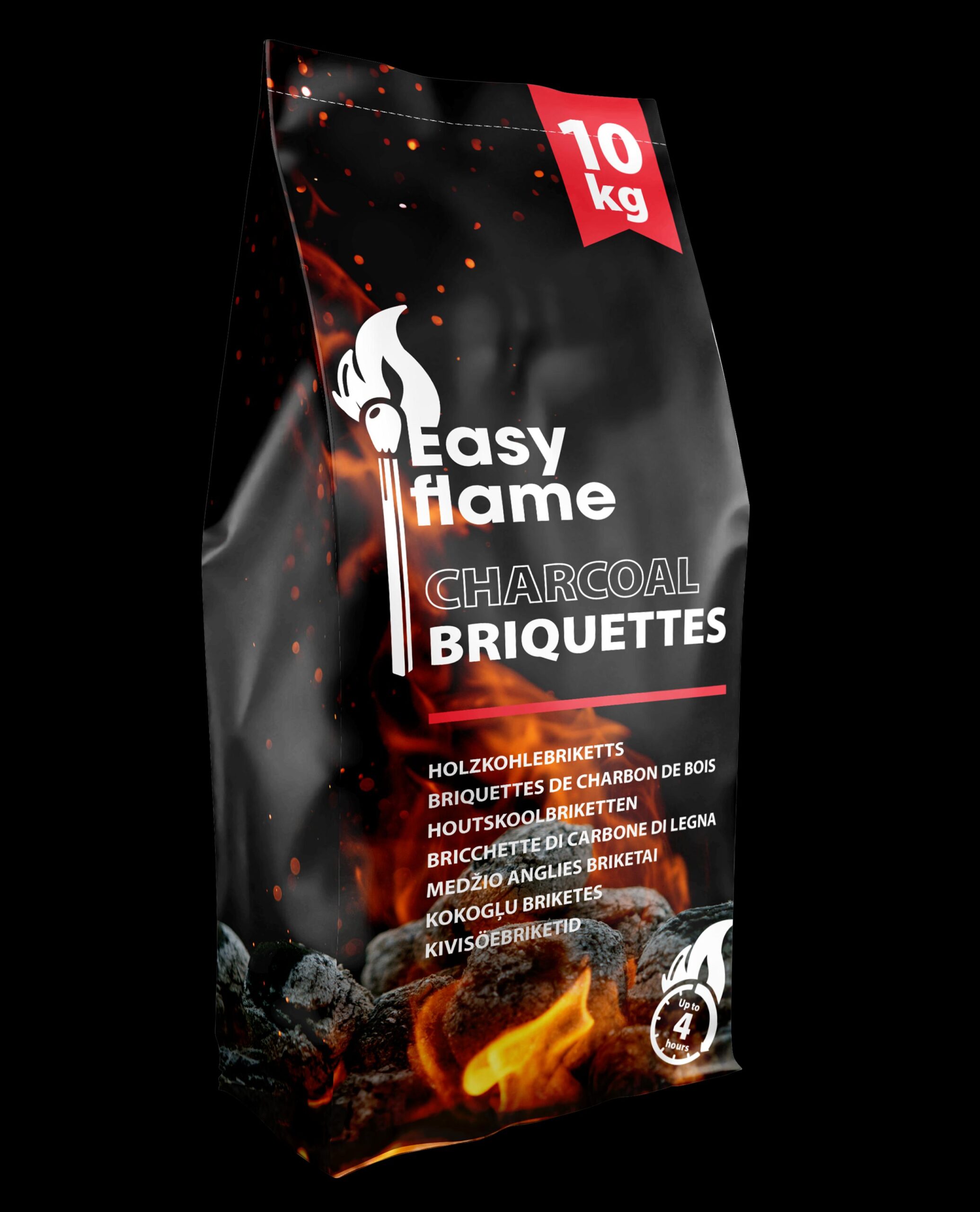 Easy Flame Charcoal Briquettes – 10 kg – Unteka